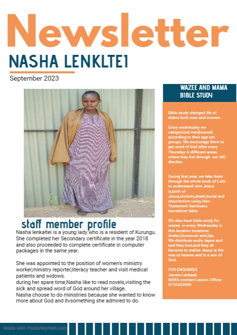 Orange Custom Branded Newsletter Page | PosterMyWall