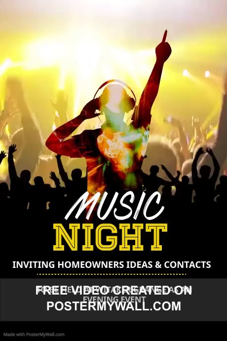 DJ Music Night club Video banner | PosterMyWall