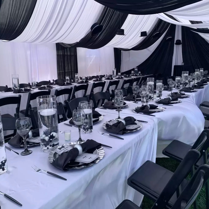 BLACK AND WHITE TENT | PosterMyWall