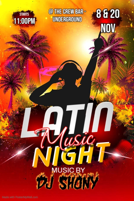 Latin Night Flyer | PosterMyWall