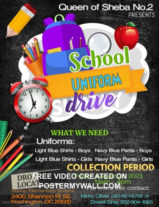 Copy of Back to School, School supply drive | PosterMyWall