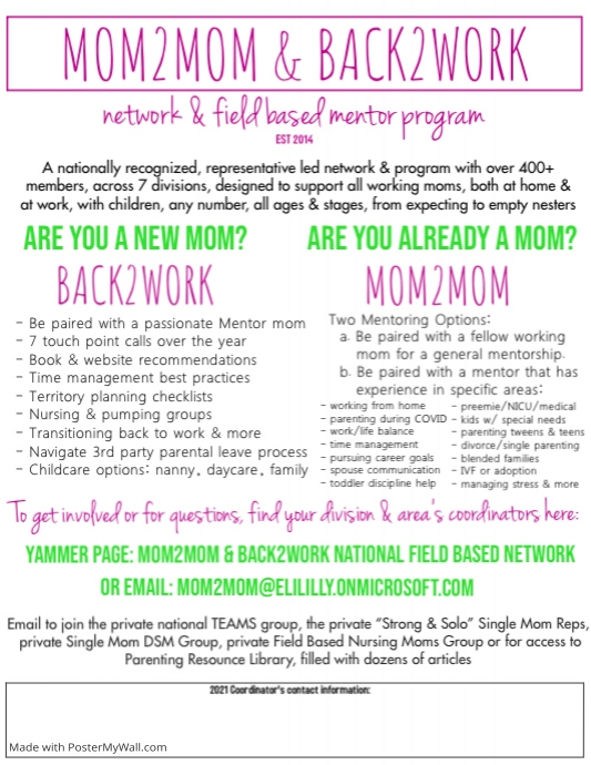 Copy of Copy of Copy of BACK2WORK MOM2MOM FLYER 2021 | PosterMyWall