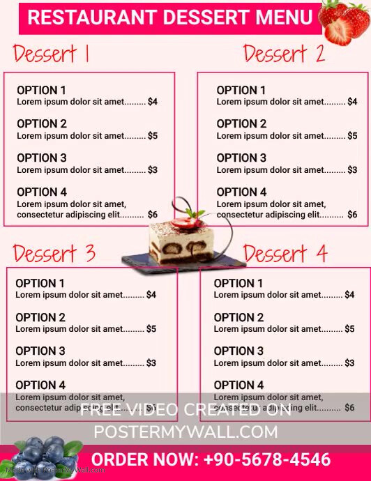 Copy of Dessert Menu | PosterMyWall
