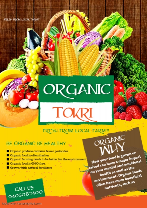 Copy of Copy of Fresh organic vegetable flyer | PosterMyWall