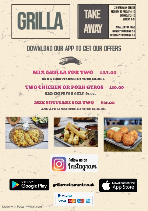 Copy of Copy of Simple Restaurant Menu Template | PosterMyWall