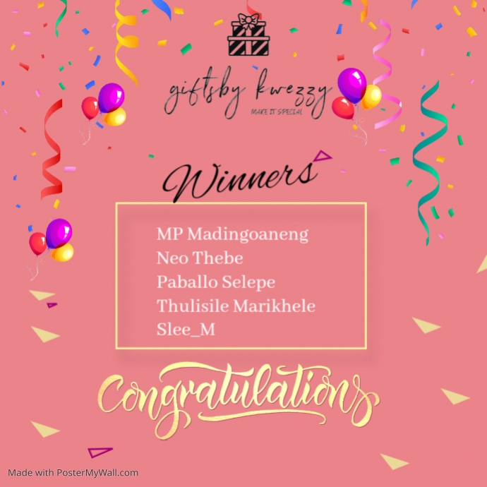 Copy of Congratulations Winner | PosterMyWall