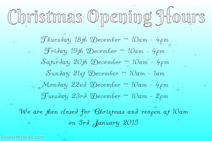 Shop Opening times | PosterMyWall