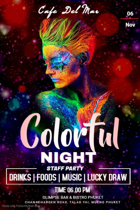 Colorfull night party | PosterMyWall
