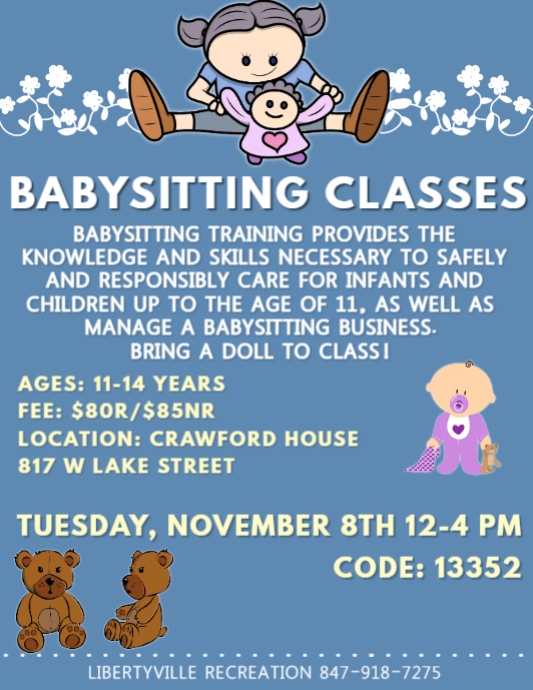 Babysitting class | PosterMyWall