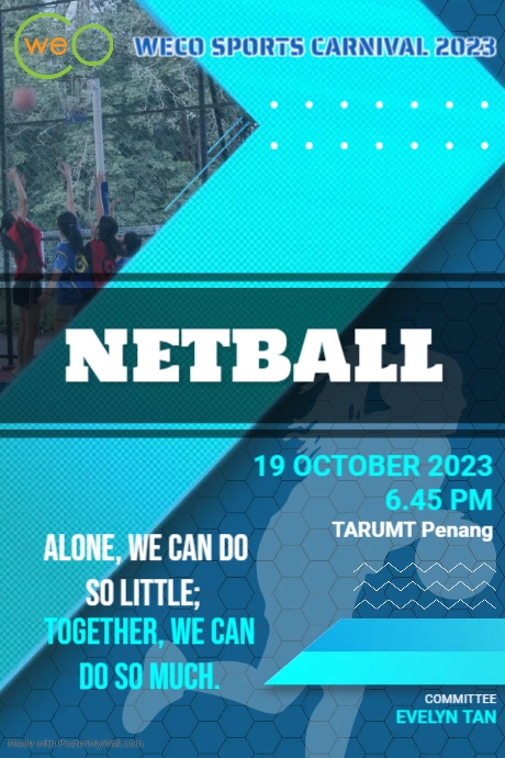 Netball Game Day Sports Flyer | PosterMyWall