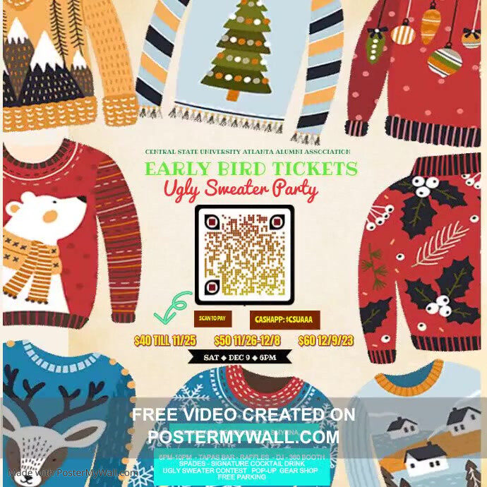 Ugly Sweater Christmas Party Template | PosterMyWall