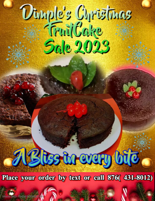 Christmas Cake Sale | PosterMyWall