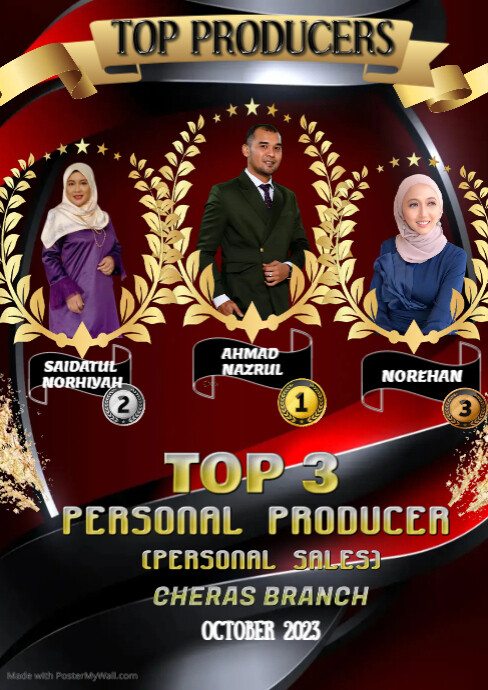 Copy of Top 3Personal Producer | PosterMyWall