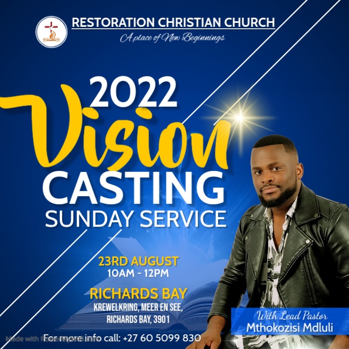 Copy of vision sunday service flyer | PosterMyWall