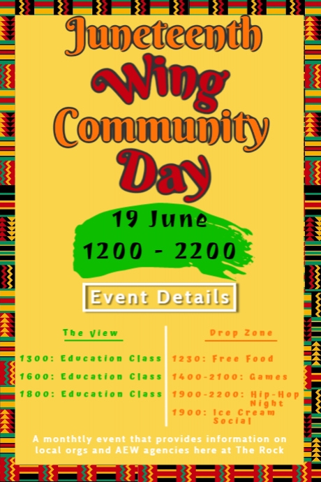 WCD Juneteenth 12 June | PosterMyWall