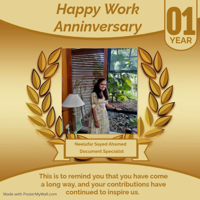 Copy of Work Anniversary | PosterMyWall