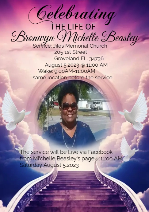 Heaven and Dove Funeral Program | PosterMyWall