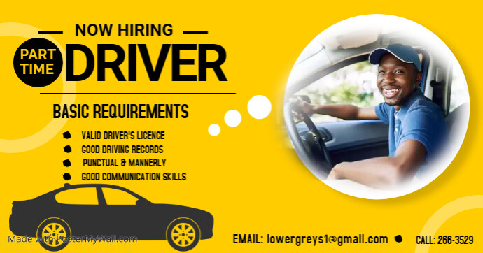 Driver Wanted | PosterMyWall