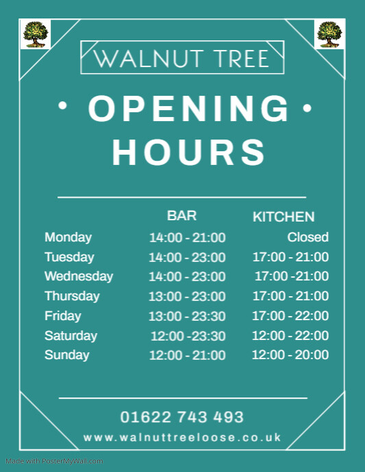 Limited Hours Announcement | PosterMyWall