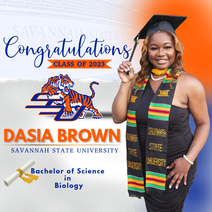 Dasia Brown Grad backdrop | PosterMyWall