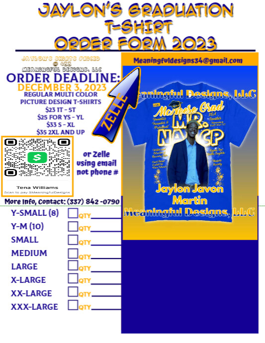 Copy of Jaylon Order Form | PosterMyWall