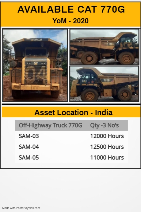 CAT Machinery Sale | PosterMyWall