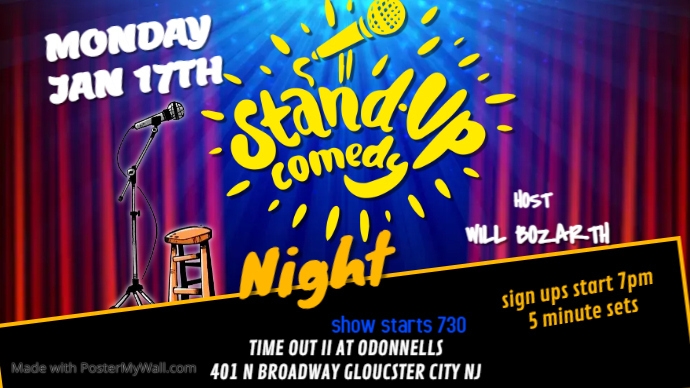 Copy of Stand Up Comedy Night Show | PosterMyWall