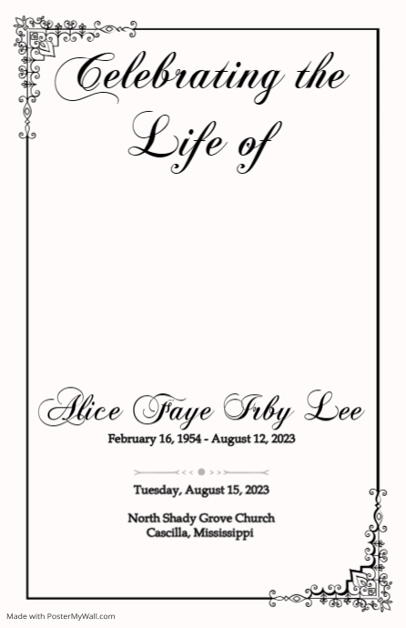 Golden Ornamental Funeral Program Template | PosterMyWall