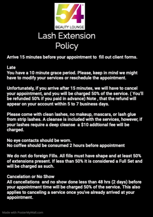 Lash policy | PosterMyWall