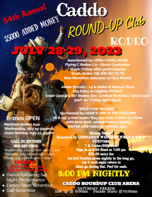 Rodeo Night Flyer | PosterMyWall