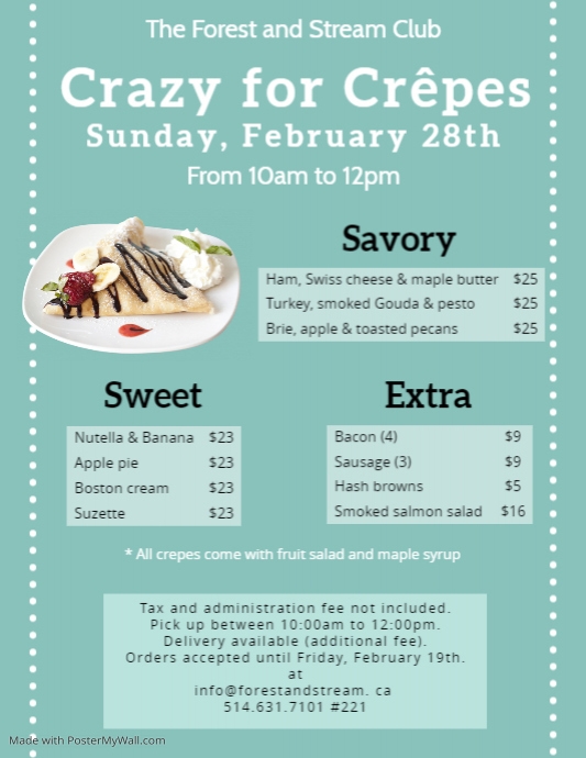 Copia de Crazy for crepes | PosterMyWall