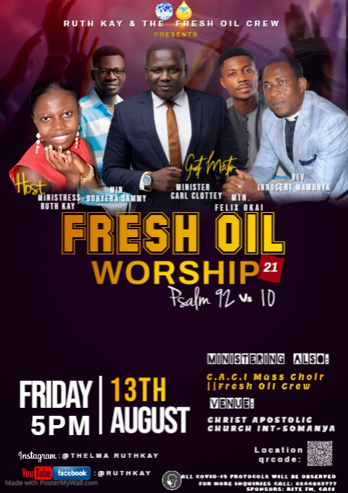 FRESH OIL WORSHIP | PosterMyWall