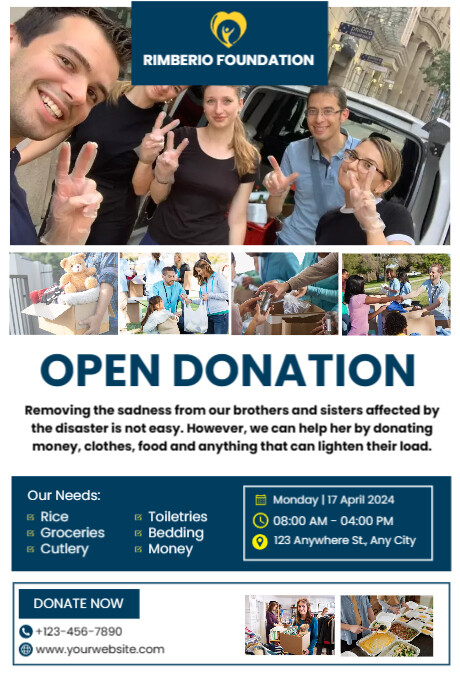 open donation templte | PosterMyWall