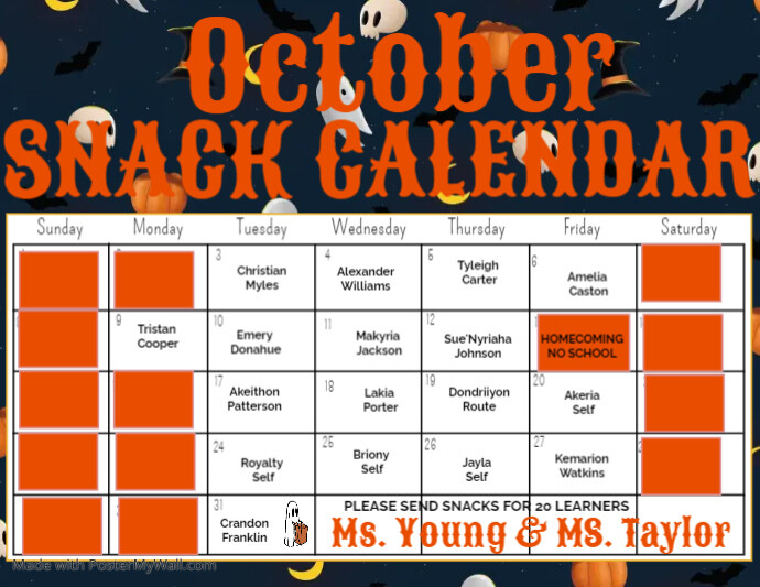 Copy of October 2021 calendar | PosterMyWall