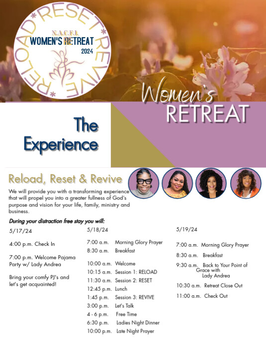 Women Retreat - The Experience 2024 | PosterMyWall