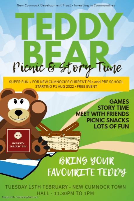 Copy of teddy bear picnic day Flyer Template | PosterMyWall