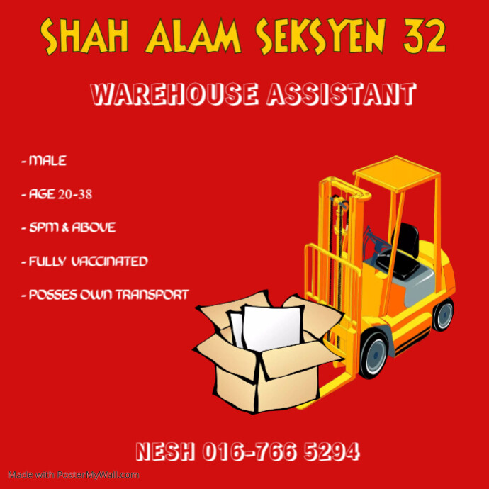 Warehouse Hiring Instagram Post Design | PosterMyWall