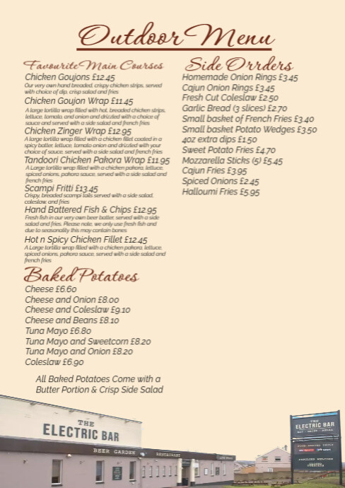 Back Outside menu | PosterMyWall