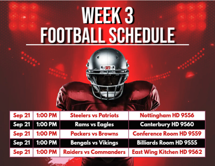 Week 1 - Football | PosterMyWall