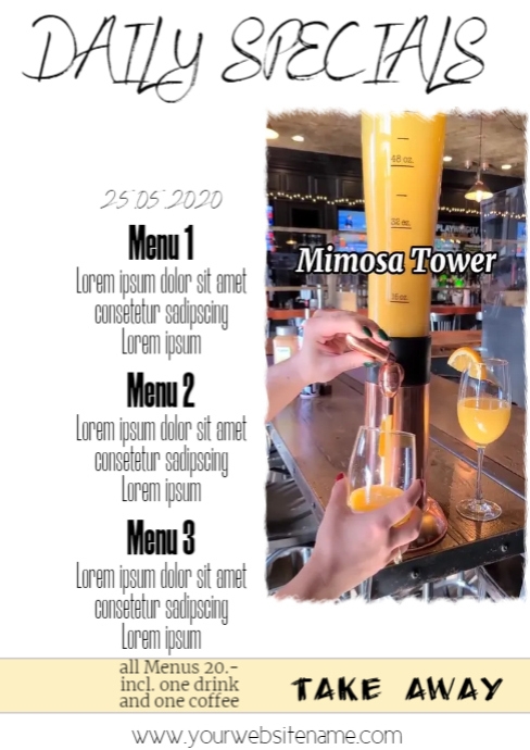 Daily menus Template A4 Portrait veggies | PosterMyWall