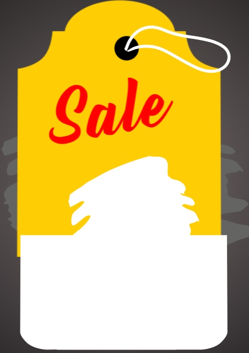 Bright Yellow Retail Fashion Sale Tag Templat | PosterMyWall