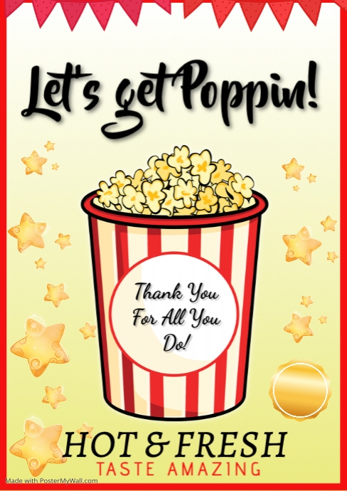 Copy of flyers template popcorn | PosterMyWall