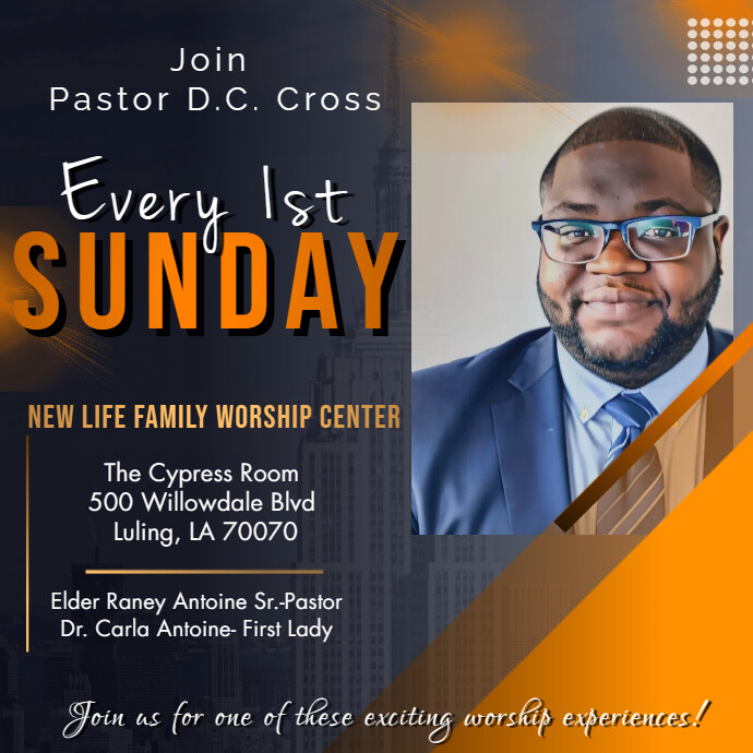 Church event Poster/Flyer with guests | PosterMyWall