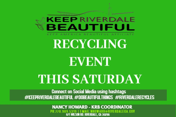 RECYCLING EVENT THIS SATURDAY BANNER | PosterMyWall