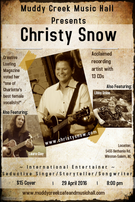 Copy of Christy Snow Performing at Petra's | PosterMyWall