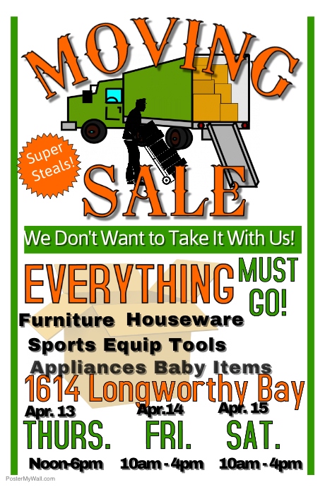 Copy of Moving Sale | PosterMyWall