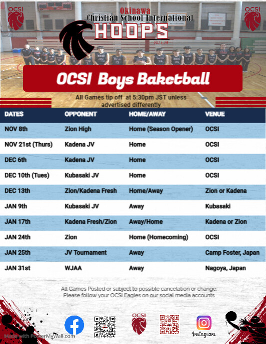 March Madness Match Schedule Template | PosterMyWall