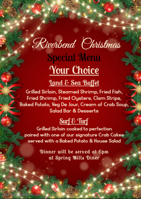 Christmas,Christmas retail,menu | PosterMyWall