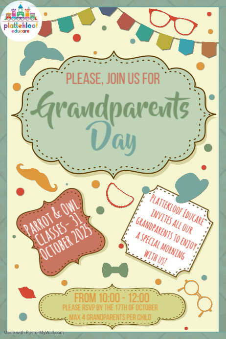 Grandparents Day Party Poster Template | PosterMyWall