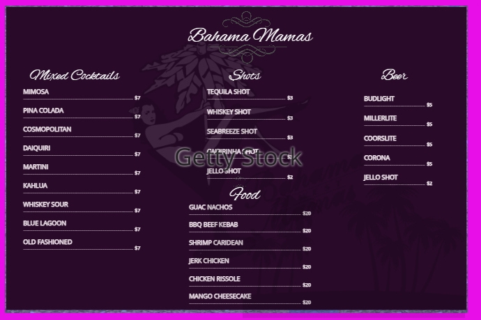 bahma mama menu | PosterMyWall